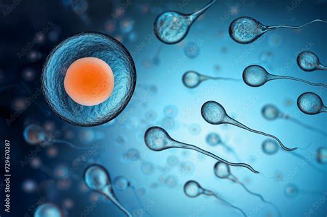 Achieving Fertilization Sperm And Egg Cell Under The Microscope