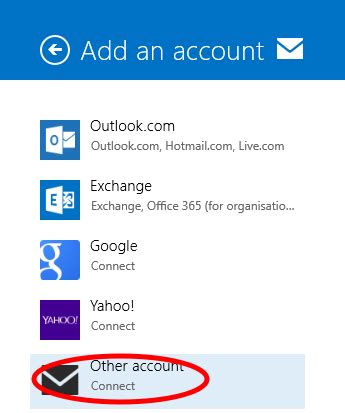 How To Set Up An IMAP Account On Windows 8 Mail Support Centre Names Co Uk