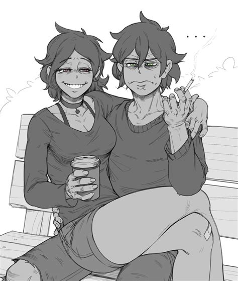 Safebooru 1boy 1girl Andrew Graves Arm Around Shoulder Ashley