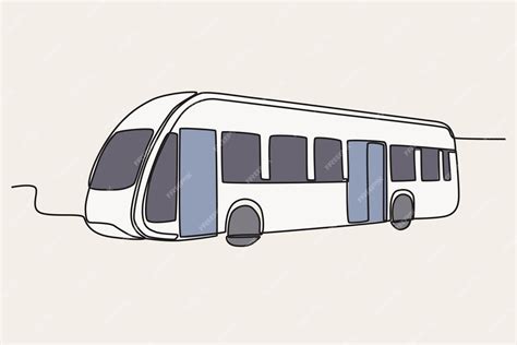 Premium Vector Color Illustration Of A Modern Tram Tram Oneline Drawing