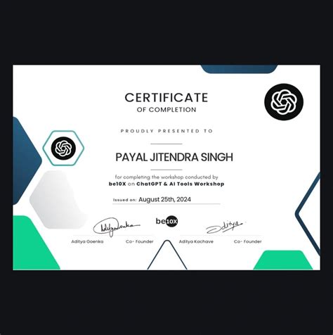 Completed Chatgpt And Ai Tools Workshop By Be10x Payal Jitendra Singh Posted On The Topic Linkedin