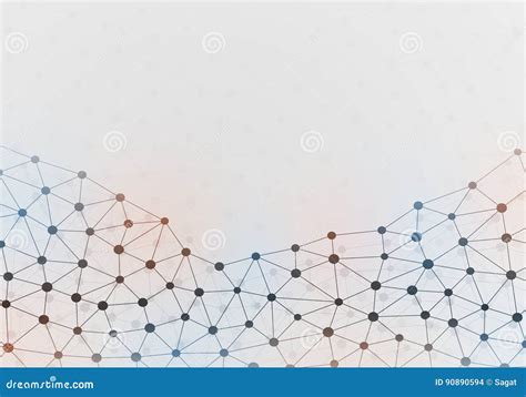 Neural Net Neuron Network Background Stock Vector Illustration Of