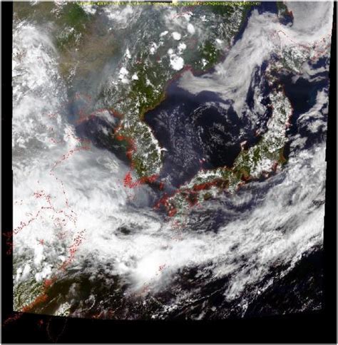 full disk sample of goci red green blue rgb images acquired at 04 00