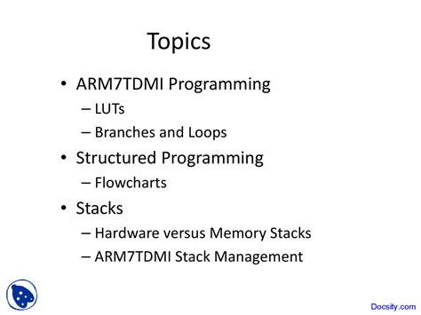 Programming Introduction To Microprocessor Systems Lecture Sli