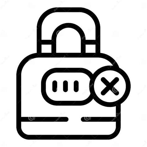 Padlock Showing Wrong Password Error Message Stock Illustration Illustration Of Privacy Icon