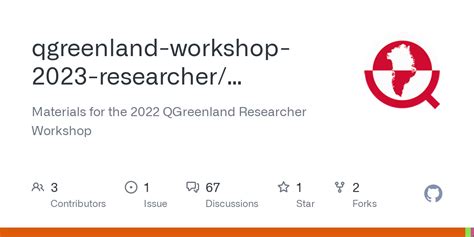Github Qgreenland Workshop Researcher Qgreenland Workshop