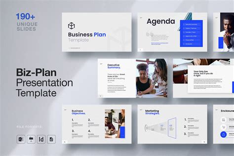 Poweredtemplate에서 Pixwork의 Business Plan Powerpoint Template 파워 포인트
