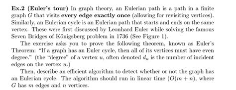 Solved Ex2 Eulers Tour In Graph Theory An Eulerian Path