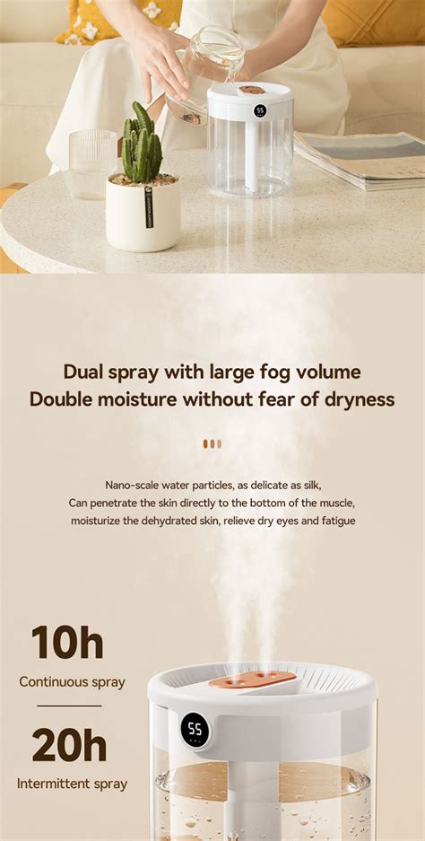 Yiomio Health Ultrasonic Humidifier Uv Sterilization Aroma Diffuser