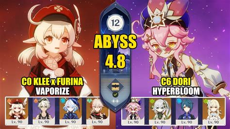 C0 Klee Furina Vaporize And C6 Dori Hyperbloom Spiral Abyss 48