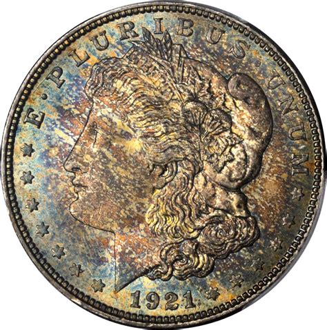 1921 D Morgan Silver Dollar MS 66 PCGS SBP2019年8月ANA 5 美国钱币 首席收藏网