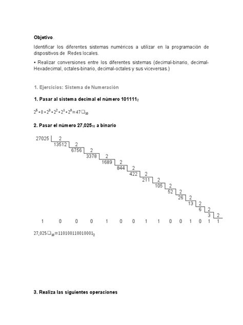 Tarea 1 Conversión De Sistemas Numéricos Pdf Matemáticas Convenciones De Nombres