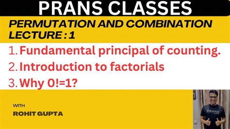 Class 11th Permutation And Combination Lecture 1 Youtube