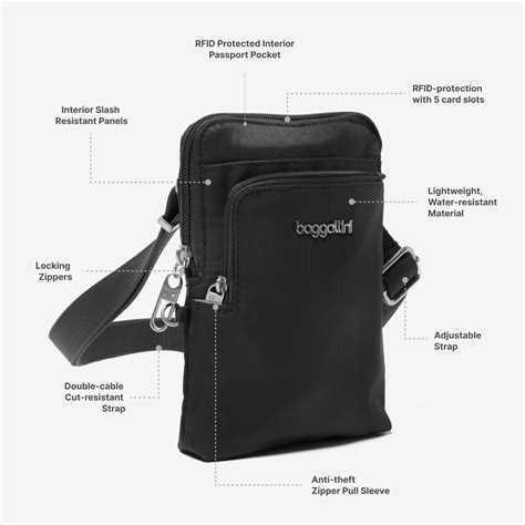 Activity Anti Theft Crossbody Bag Securtex