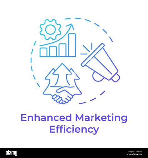 Enhanced Marketing Efficiency Blue Gradient Concept Icon Stock Vector Image And Art Alamy