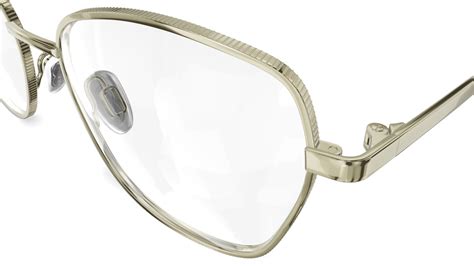 Specsavers Womens Glasses Fae Gold Angular Metal Recycled Metals S