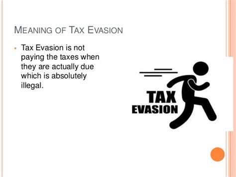 Tax Evasion And Avoidance