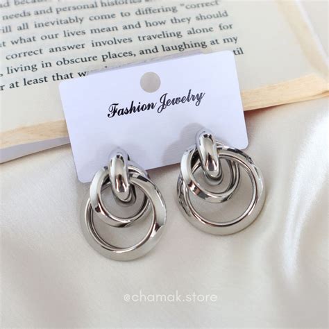 Silver Loop Earrings - chamakstore.com
