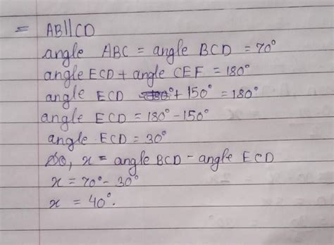 If Ab Ef And Ef Cd Then Find The Value Of X