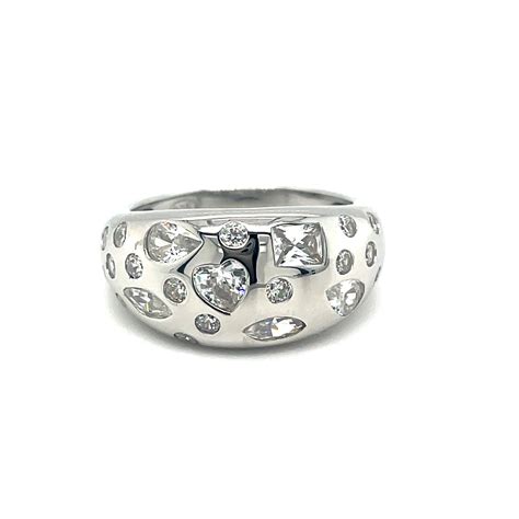 Sil Ring Cz Bubble Nevillejewellers