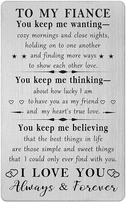 Bazljy Valentines Ts For Fiance Him I Love You Fiance Card Fiance