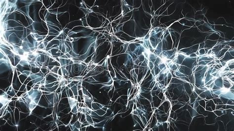 Dynamic Neural Network Animation With Glowing Connections Stock Video