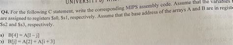 Solved Q4 For The Following C Statement Write The