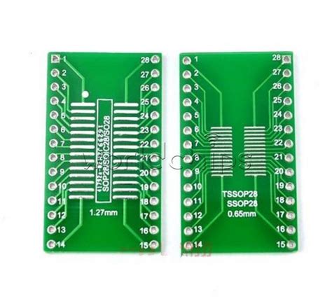 SOP28 SSOP28 To DIP28 Adapter Converter PCB Board Leetechbd