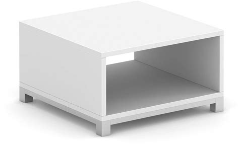 Compose End Table With Metal Base White