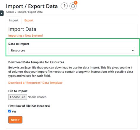 Importing A Resources File Dash360 Knowledge Base