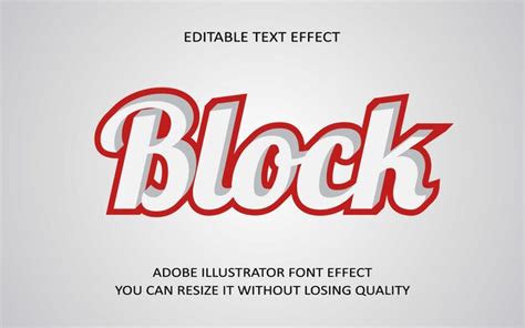 Premium Vector Block Editable Text Effect