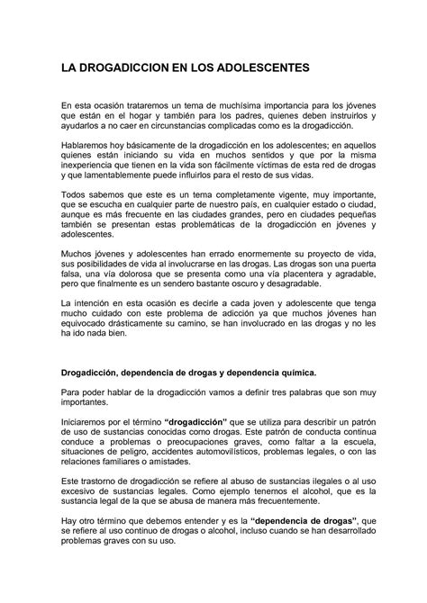 La Drogadiccion En Los Adolescentes Calameo Downloader