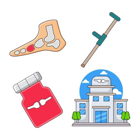 Premium Vector Vector Orthopedic Objects Vector Illustrations Set