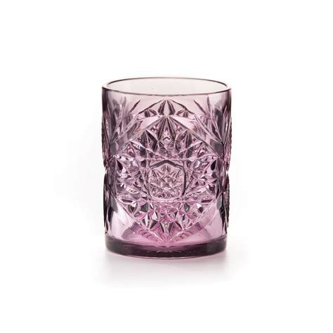 Set 6 Bicchieri In Vetro Viola Vintage Fade