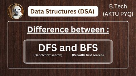 1 Difference Between Dfs And Bfswith Example Aktu Questionbrevilearning Youtube