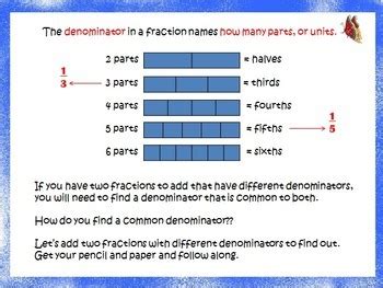 5 NF 1 Adding Fractions With Unlike Denominators Using Area Models By Joi9000
