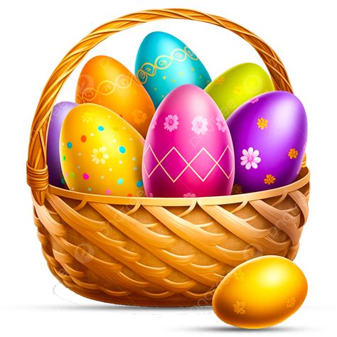 다채로운 부활절 달걀 바구니 투명 배경 Colorfull 부활절 달걀 바구니 투명 배경 다채로운 부활절 달걀 바구니 투명