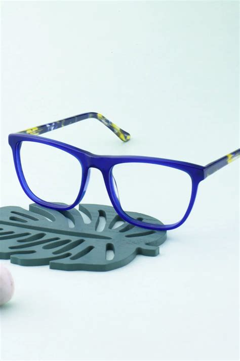H5045 Oval Blue Eyeglasses Frames Leoptique