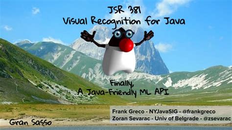 Jchampions Jsr381 Visual Recognition For Java Ppt