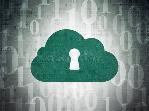 Cloud Computing Concept Cloud With Keyhole On Stock Image Image Of Digital Gray 54320133