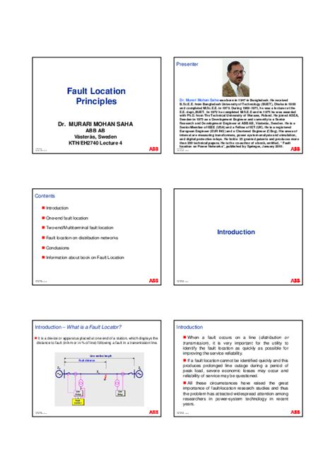 Pdf Fault Location Principles
