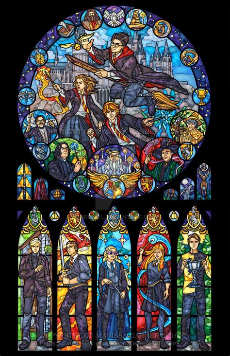 Harry Potter Stained Glass Illustration By Nenuiel On Deviantart