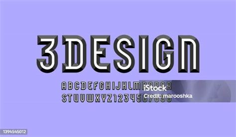 검은 색 끌 블록의 알파벳 패싯 어두운 글꼴 경사 문자 Az 및 숫자 09 3차원 형태에 대한 스톡 벡터 아트 및 기타 이미지