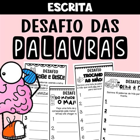 Desafio Das Palavras Escrita Lojinha Criar Recriar Ensinar