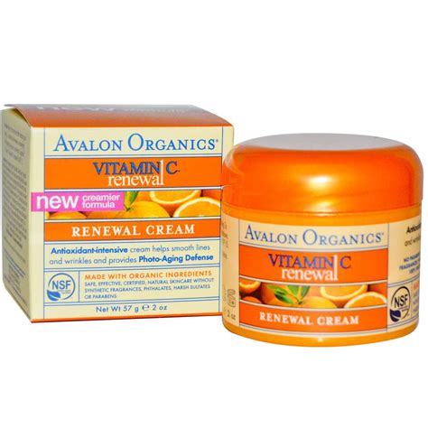 Avalon Organics Vitamin C Renewal Facial Cream 57 Grams 2 Oz
