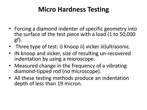 Micro Hardness Testing Pptx