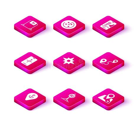 Set Location With Anchor Speed Limit Traffic Compass Mobile Wind Rose Folded Map Location