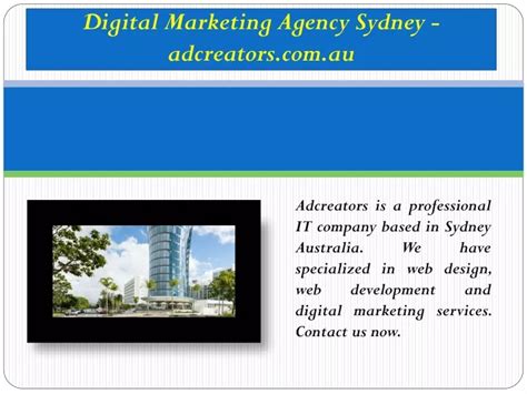 Ppt Digital Marketing Agency Sydney Au Powerpoint