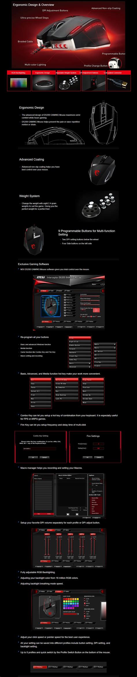 Msi Interceptor Ds200 Gaming Mouse Compu Jordan