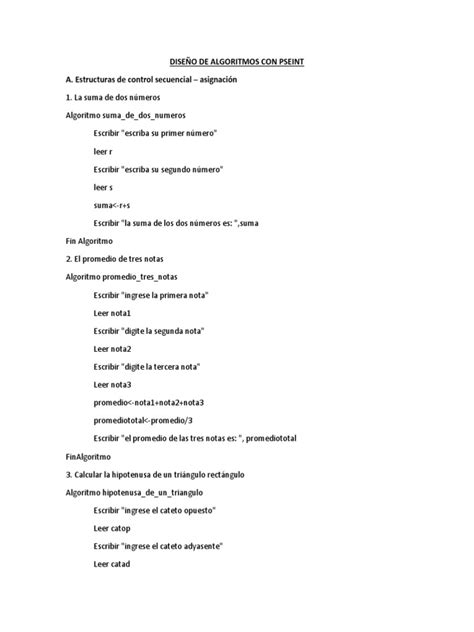 Diseño De Algoritmos Con Pseint Pdf Algoritmos Número Primo